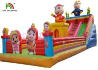 China Blow Up Gbond Dry Slide / Commercial Inflatable Slide With Bouncer Play Paradise For Kids for sale