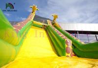 China Green / Yellow Giraffe PVC Inflatable Dry Slide Customize Slide For Outdoor Activities for sale