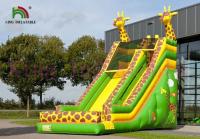China Green / Yellow Giraffe PVC Inflatable Dry Slide Customize Slide For Outdoor Activities for sale