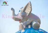 China Colorful Circus Disco Inflatable Jumping Castle With Slide Printed Clown / Animals for sale