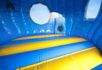 China Colorful Circus Disco Inflatable Jumping Castle With Slide Printed Clown / Animals for sale