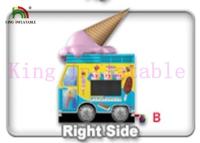 China Commercial Colorful PVC Ice Cream Van Inflatable Jumping Castle Kids Jumping Space for sale