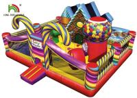China Candy Theme PVC Blow Up Bouncy Castle Colorful And Amazing Design For Kids for sale