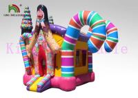 China Candy Theme PVC Blow Up Bouncy Castle Colorful And Amazing Design For Kids for sale