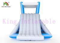 China Professional Blue White Inflatable Water Toys Climbing Tower Slide With Roof for sale