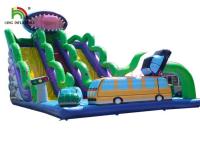 China Customized PVC Blow Up Escape From Carnivorous Plant Dry Slide For Rentals for sale