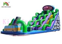China Customized PVC Blow Up Escape From Carnivorous Plant Dry Slide For Rentals for sale