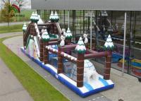 China 0.55mm PVC Ice And Snow World Inflatable Sports Games / Amazing Design Obstacle Course for sale