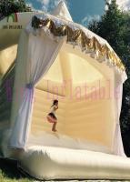 China 0.4mm PVC / Oxford Fabric White Inflatable Wedding Tent / Inflatable Outdoor Tent With CE Blower for sale