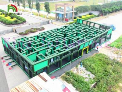 China Green / Blue Inflatable Obstacle Course Giant Laser Maze PVC Inflatable Sports Games for sale
