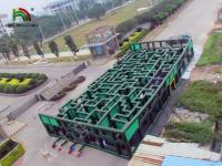 China Green / Blue Inflatable Obstacle Course Giant Laser Maze PVC Inflatable Sports Games for sale