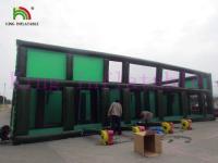 China Green / Blue Inflatable Obstacle Course Giant Laser Maze PVC Inflatable Sports Games for sale