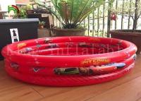 China Triple Tubes Round Kids Inflatable Swimming Pools PVC Tarpaulin Cute Cartoon for sale