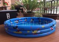 China Triple Tubes Round Kids Inflatable Swimming Pools PVC Tarpaulin Cute Cartoon for sale