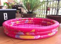 China Triple Tubes Round Kids Inflatable Swimming Pools PVC Tarpaulin Cute Cartoon for sale