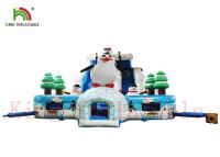 China Custom Ice And Snow World Inflatable Dry Slide With Bouncy Course Waterproof for sale