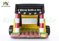 China Yellow Mighty Lift Fork Commercial Bouncy Course / PVC Bounce House for sale