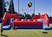 China Lead Free Red Or Blue  Inflatable Sports Games / Blow Up Obstacle Course And Slide for sale