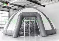 China White Grey Dome Spider Inflatable Event Tent By Waterproof PVC Tarpaulin for sale