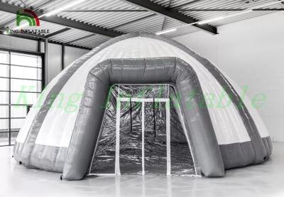 China White Grey Dome Spider Inflatable Event Tent By Waterproof PVC Tarpaulin for sale