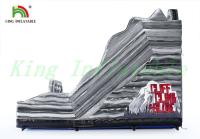China Grey Double Lanes Inflatable Dry Slide Rock Climb Upto Cliff For Amusement for sale