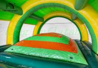 China Colorful Wild Animal Inflatable Bouncy Tent Kids PVC Bouncer With Small Hill for sale