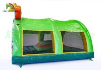 China Colorful Wild Animal Inflatable Bouncy Tent Kids PVC Bouncer With Small Hill for sale