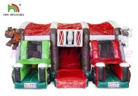China Attractive  Farm Theme PVC Blow Up Bouncy Tractor / Childrens Bouncy Castle for sale