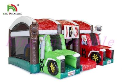 China Attractive  Farm Theme PVC Blow Up Bouncy Tractor / Childrens Bouncy Castle for sale