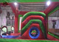 China Red Green Pirate PVC Blow Up Bouncy Castle With Durable Obstacles Waterproof House for sale