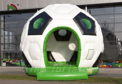 China Multicolored Football Blow Up Bouncy House Durable 0.55mm PVC Tarpaulin Material for sale