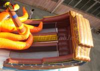 China Outdoor Octopus inflatable Boat Dry Slide With Tow Lane for kids paradise fun city for sale