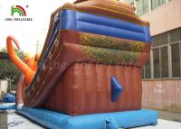 China Outdoor Octopus inflatable Boat Dry Slide With Tow Lane for kids paradise fun city for sale