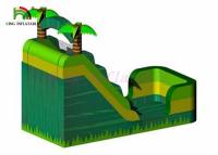 China Green Amusement Park Commercial Grade Inflatable Adult Dry Slide Custom Logo for sale