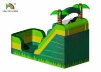 China Green Amusement Park Commercial Grade Inflatable Adult Dry Slide Custom Logo for sale