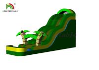 China Blue Small Inflatable Dry Slides With Double And Quadruple Stitching for sale
