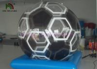 China Soccer Type Inflatable Walk On Water Ball , Black Kids Water Sports Games for sale