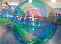 China 1.0 mm PVC Stripe colorful Blow Up Water Walking Ball For Amusement Park for sale
