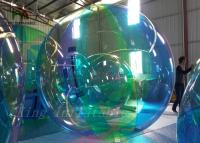 China 1.0 mm PVC Stripe colorful Blow Up Water Walking Ball For Amusement Park for sale