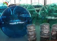 China 2m Dia Blue PVC Inflatable Walk On Water Ball Customized For Kids And Adults for sale