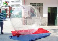 China Transparent Clear PVC / TPU Inflatable Walk On Water Ball Self-Stand For Family Fun for sale