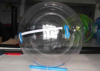 China Clear PVC 2m Dia Inflatable Aqua Water Ball Nice Welds / YKK-zip From Japan for sale