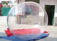 China Clear PVC 2m Dia Inflatable Aqua Water Ball Nice Welds / YKK-zip From Japan for sale