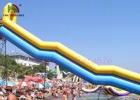 China Combo Size PVC Blow Up Single Lane Water Slide Colorful Tube Handrails for sale