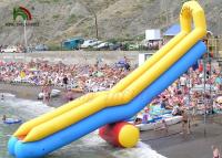 China Combo Size PVC Blow Up Single Lane Water Slide Colorful Tube Handrails for sale