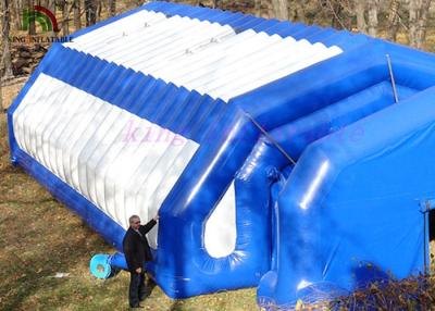 China Durable PVC Outdoor Giant Inflatable Event Tent White / Blue Color for sale