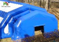 China Durable PVC Outdoor Giant Inflatable Event Tent White / Blue Color for sale