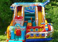 China Airplane Theme Inflatable Amusement Park Colorful Digital Printed for sale