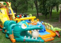 China Wild Color Multipurpose Blow Up Park / Jungle Theme PVC Combo Amusement Park for sale
