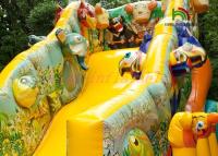 China Wild Color Multipurpose Blow Up Park / Jungle Theme PVC Combo Amusement Park for sale